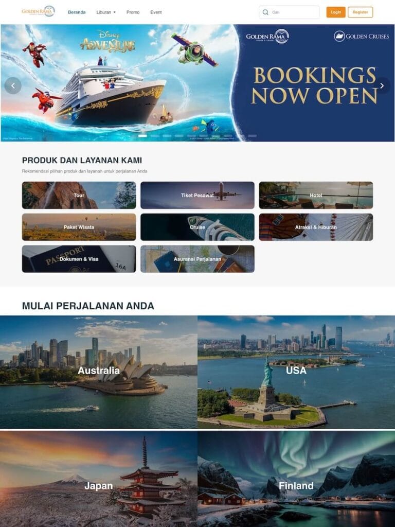 Contoh Website Wisata | Webmaster Bali